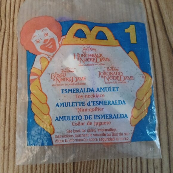 McDonald's | Toys | Hunchback Of Notre Dame Esmeralda Amulet Mcdonalds ...